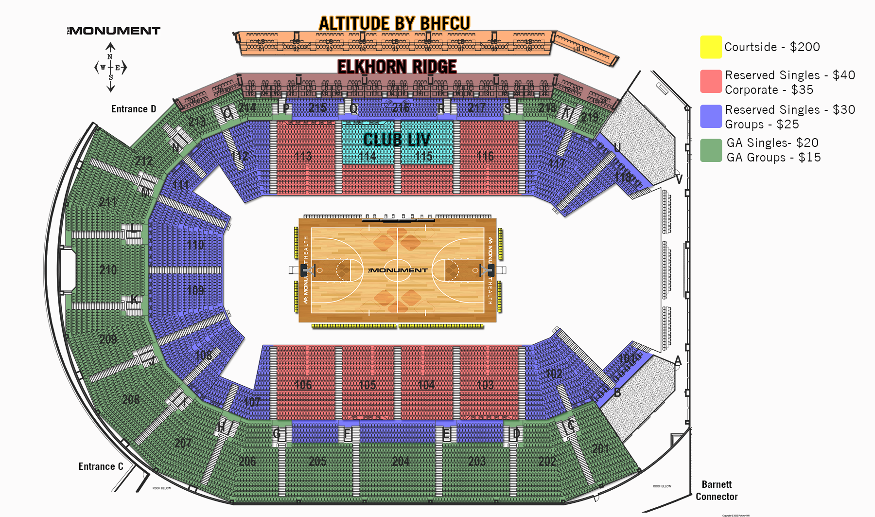 Seating Charts | The Monument